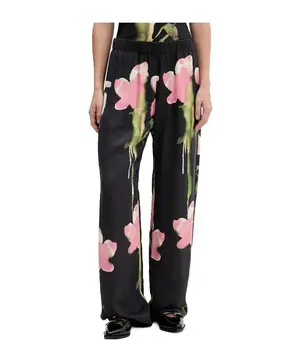 Stine Goya Floral-print Palazzo Pants - Black
