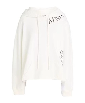 MAISON MARGIELA Solid-color Hooded Sweatshirt - White