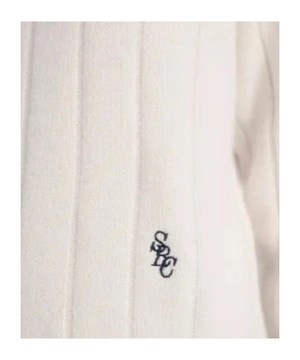 SPORTY  RICH Sporty & Rich V-neck Striped Trim Jumper