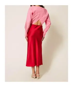 TWINSET Satin A-line Skirt
