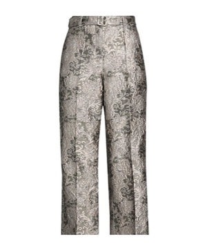Max Mara Metallic Floral Jacquard Straight-leg Pants