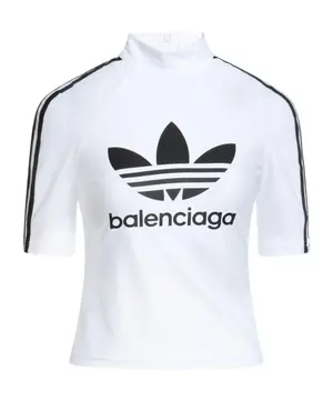 Balenciaga High-neck Short-sleeve Top - White