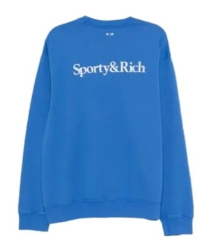 SPORTY  RICH Sporty & Rich Dodgers Print Crewneck Sweatshirt