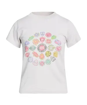 Balenciaga Short Sleeve T-shirt With Badge Print
