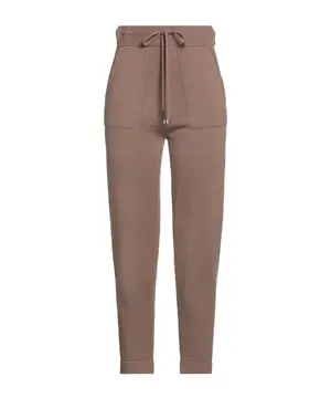 Max Mara Solid Color Knitted Tapered Pants - Brown