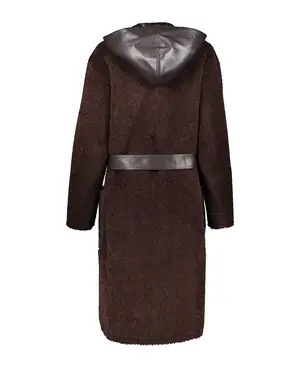 LOW CLASSIC Faux-leather Zip-up Coat
