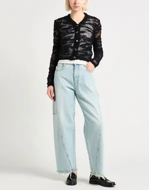 GANNI Solid Color Lightweight Knit Long Sleeve Top