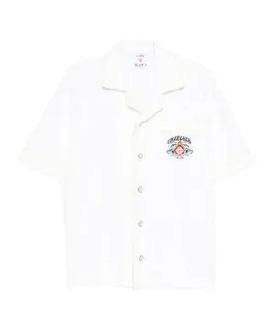 Casablanca Labeled Terry Cloth Shirt - White