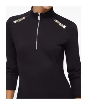 Liu Jo Half-zip Chain Detail Knit Dress