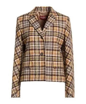 Max Mara Plaid Cropped Blazer