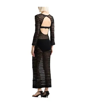 Isabel Marant Étoile Crochet Knit Long Sleeve Maxi Dress