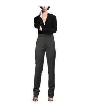 Sportmax Tailored Two-tone Wool Stretch Trousers