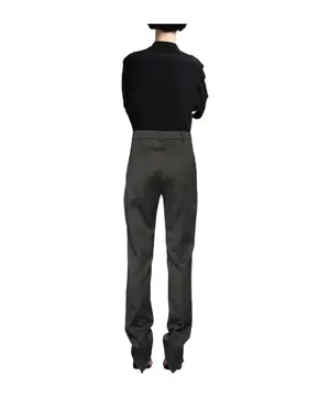 Sportmax Tailored Two-tone Wool Stretch Trousers