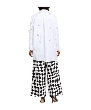 Sportmax Long Sleeve Shirt With Floral Appliqués