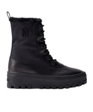 Mackage Logo Embellished Lace-up Boots