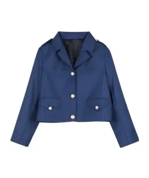 Zadig&Voltaire Button-fastening Cropped Jacket - Blue