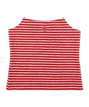 SPORTY  RICH Sporty & Rich Striped Sleeveless Top With Round Neck