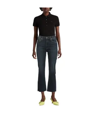 Rag & Bone Straight Leg Jeans With Frayed Cuffs