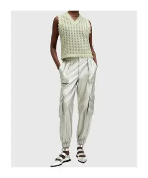 ALLSAINTS Vivian Open-knit V-neck Tank Top
