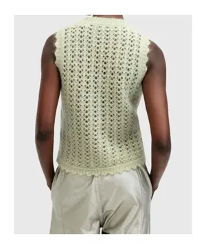 ALLSAINTS Vivian Open-knit V-neck Tank Top