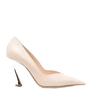 MUGLER 95mm Fand-heel Leather Pumps - Pink