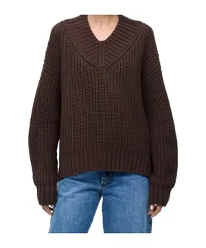 Staud Otto V-neck Sweater - Black