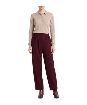 Sportmax Wide-leg Trousers In Plain Colour Cool Wool