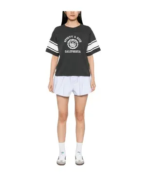 SPORTY  RICH Sporty & Rich "california" Logo Print T-shirt