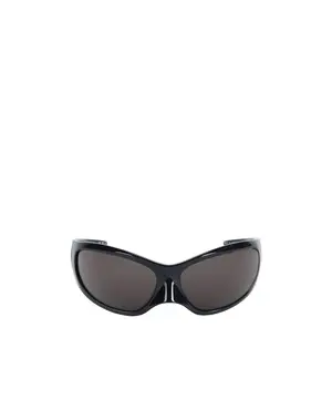 Balenciaga Wrapped Plastic Frame Sunglasses - Black