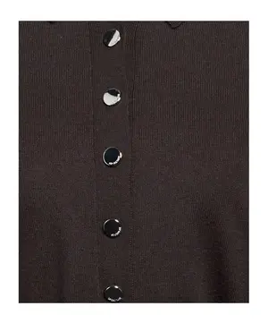 Sportmax Collared Cropped Knit Cardigan