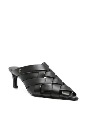 ANINE BING 55mm Eve Woven Leather Mules