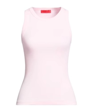 MAXCO. Solid Color Sleeveless Stretch Top - Pink