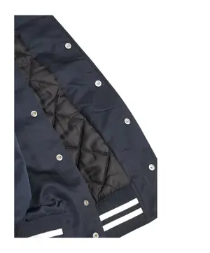 SPORTY  RICH Sporty & Rich Embroidered Logo Bomber Jacket - Black