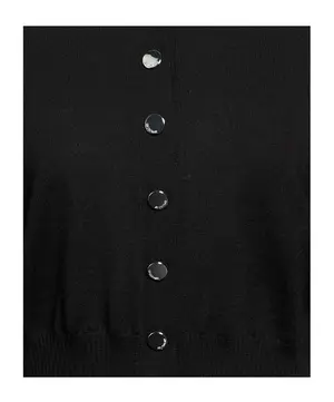 Sportmax Collared Cropped Knit Cardigan