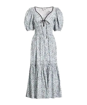 GANNI Bohemian Style Long Dress - Gray