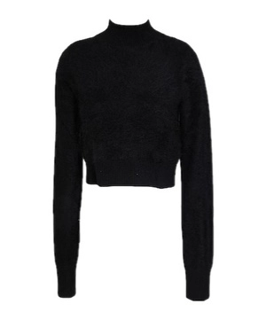 Sportmax Solid Color Cashmere Knit Top - Black