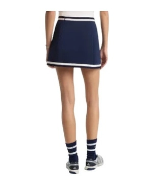SPORTY  RICH Sporty & Rich Pleated Mini Skirt With Stripe Trim