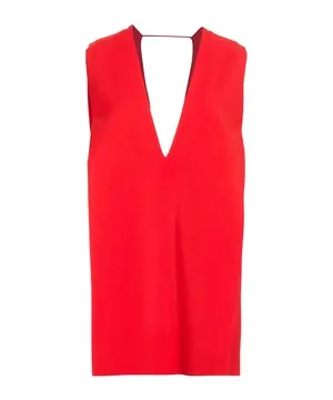 Sportmax V-neck Stretch Mini Dress - Red