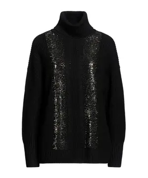 Max Mara Turtleneck Knit Sweater - Black