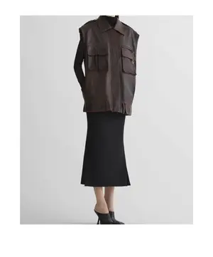 MUGLER Leather Military Gilet