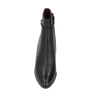 Tory Burch Leather Ankle Boots With Pointed Toe And Zipper Closure