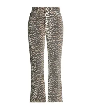 GANNI Leopard-print Straight-leg Jeans