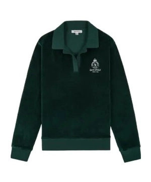 SPORTY  RICH Sporty & Rich Collared Long-sleeve Sweater