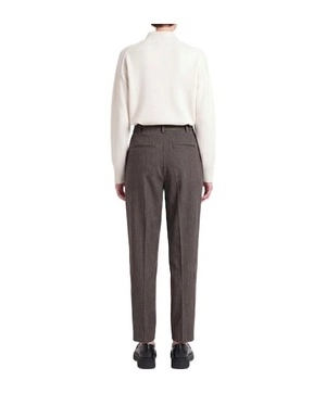 Tory Burch Two-tone Flannel Tapered Trousers