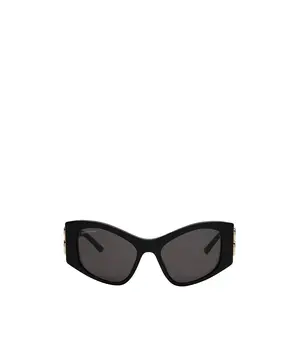 Balenciaga Cat Eye Plastic Frame Sunglasses - Black