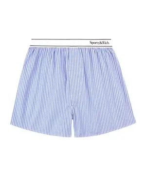SPORTY  RICH Sporty & Rich Striped Boxer Shorts - Blue