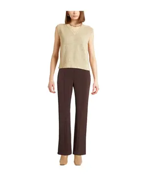 Max Mara Comfortable Solid-color Stretch Flared Pants