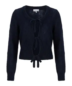 GANNI Solid Color Thick Knitted - Black