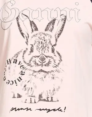 GANNI Color Block Printed T-shirt