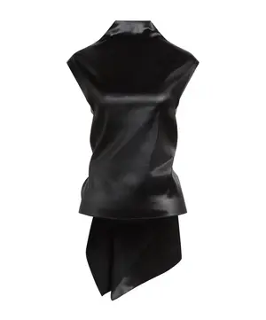 Sportmax Satin-finish High-neck Sleeveless Top